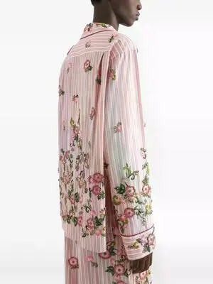 Dolce & Gabbana Cotton And Silk Vanity Shirt With Embroidery - Pink