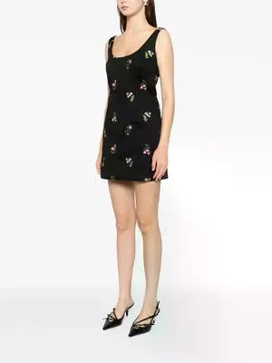 Cynthia Rowley Embroidered Mini Dress - Black