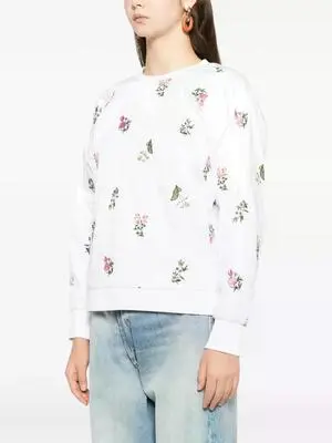 Cynthia Rowley Floral-embroidered Pullover - White