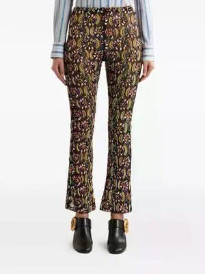 Etro Straight-leg Embroidered Lace Trousers - Black