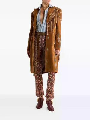 Etro Straight-leg Embroidered Lace Trousers - Brown