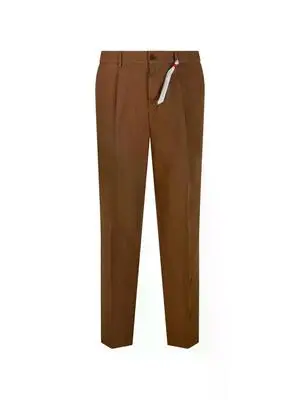 SANTANIELLO Belt-loops Trousers - Brown