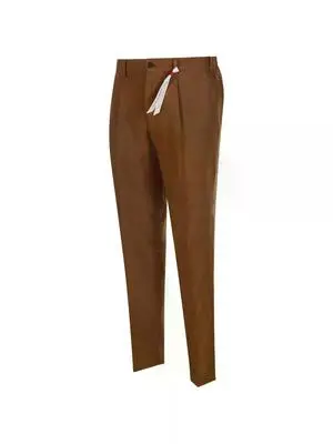 SANTANIELLO Belt-loops Trousers - Brown