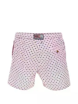 MC2 SAINT BARTH Geometric Print Swim Shorts - Pink