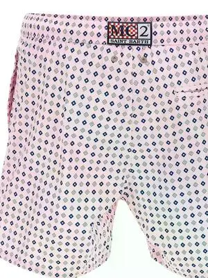 MC2 SAINT BARTH Geometric Print Swim Shorts - Pink