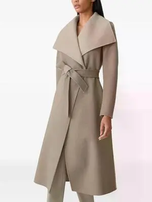Mackage Belted Wool Shawl Coat - Neutrals