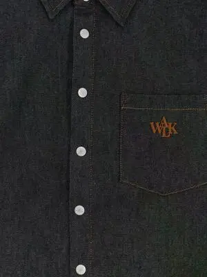 WALK IN PARIS Buttoned Short-sleeve Shirt - Blue