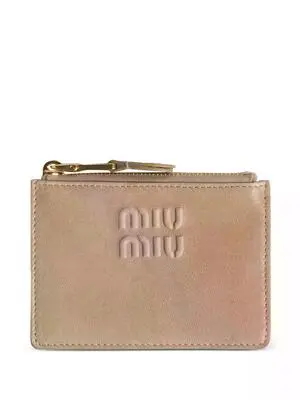 Miu Miu Nappa Leather Card Holder - Neutrals