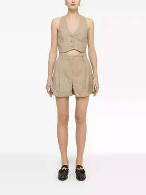 NISSA Pinstripe Cropped Waistcoat