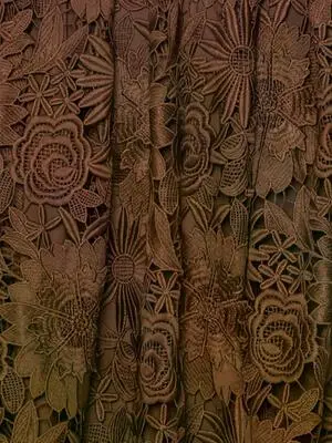 ROTATE BY BIRGER CHRISTENSEN Floral Lace Midi Skirt - Brown