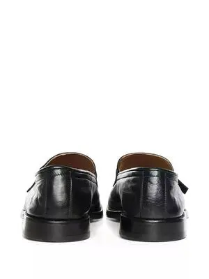 John Galliano Leather Loafers - Black