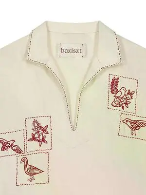 BAZISZT Hauz Embroidered Shirt - Neutrals