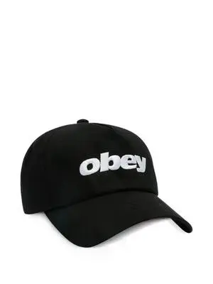 Obey Logo-embroidered Baseball Cap - Black