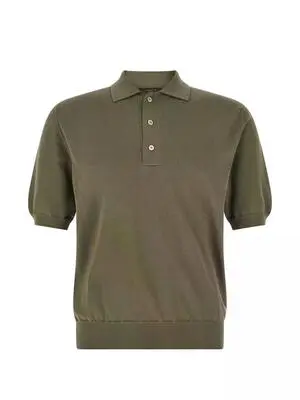 ZANONE Knit Short-sleeve Polo Shirt - Green