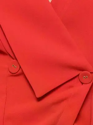 NISSA V-neck Buttoned Top - Red