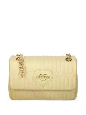 Moschino Quilted Chain Shoulder Bag - Neutrals