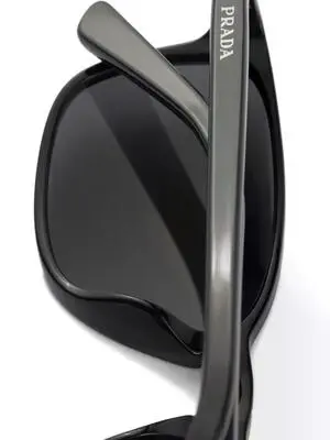 Prada Rectangle Frame Sunglasses - Black