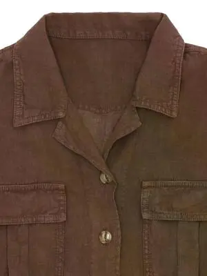 FORTELA Bia Chest-pocket Shirt - Brown