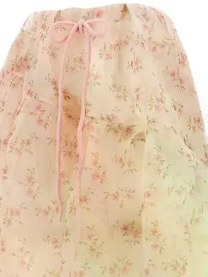 Simone Rocha Floral-patterned Midi Skirt - Neutrals