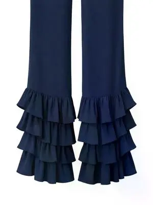 NOUVELLE SILK95FIVE Ruffled Hem Trousers