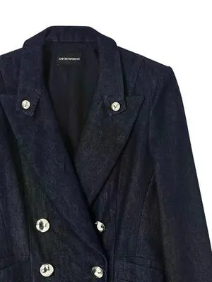Emporio Armani Double-breasted Coat - Blue
