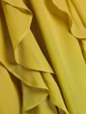 DE LA VALI Ruffled Maxi Dress - Yellow