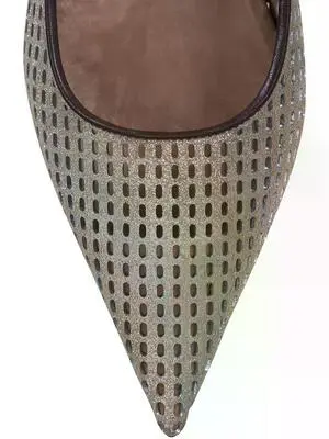 Brunello Cucinelli Slingback Perforated Ballet Flats - Gold