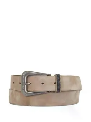 Brunello Cucinelli Embellished-buckle Belt - Neutrals