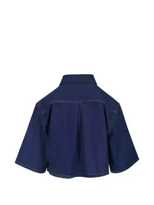 AGOLDE Tomine Cropped Shirt - Blue