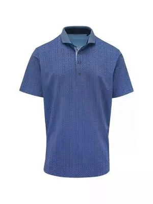 Greyson Patterned Polo Shirt - Blue