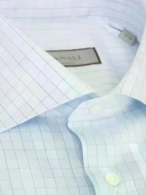 Canali Check Shirt - Blue