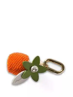Miu Miu Leather, Beads, And Metal Micro Trick - Orange