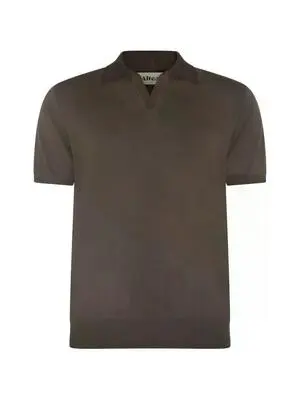 Altea Short-sleeved Cotton Polo Shirt - Brown