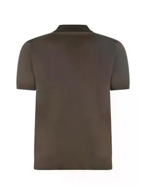 Altea Short-sleeved Cotton Polo Shirt - Brown