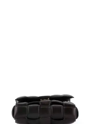 Bottega Veneta Cassette Chain Padded Maxi Intrecciato Leather Crossbody Bag - Brown