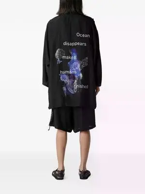 Yohji Yamamoto Patterned Silk Jacket