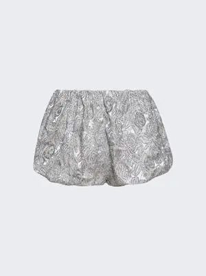 GRACE FAENA Beaded Roses Bombacho Shorts