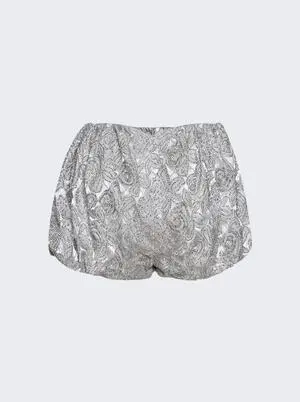 GRACE FAENA Beaded Roses Bombacho Shorts