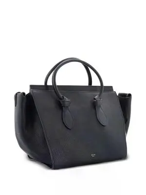 Celine Tie Knot Grainy Leather Small Tote Bag - Black