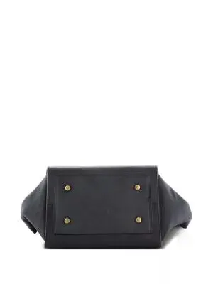 Celine Tie Knot Grainy Leather Small Tote Bag - Black