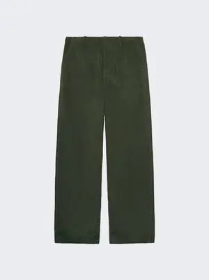 THE ELDER STATESMAN Waffle Cord Carpenter Pant - Green