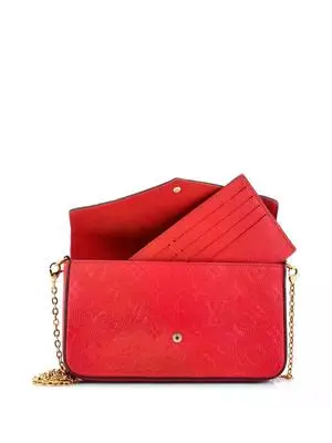LOUIS VUITTON Felicie Pochette Monogram Empreinte Leather Crossbody Bag - Red