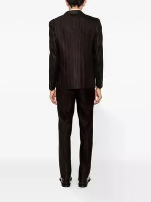 Tagliatore Pinstripe Double-breasted Suit - Brown