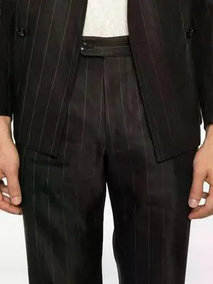 Tagliatore Pinstripe Double-breasted Suit - Brown
