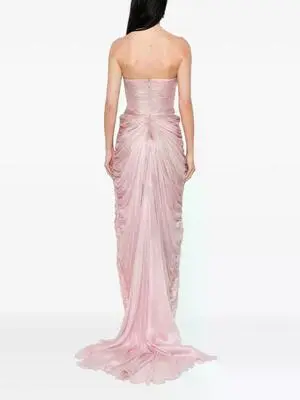 IRIS SERBAN Suriel Ruched Maxi Dress
