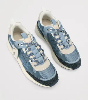 Kurt Geiger Denim-suede Runner Low-top Sneakers - Blue