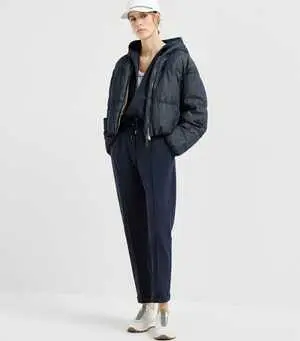 Brunello Cucinelli Stretch-cotton Hoodie - Blue