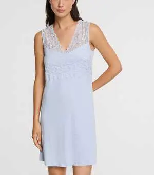 Hanro Cotton Lace-trim Moments Nightdress