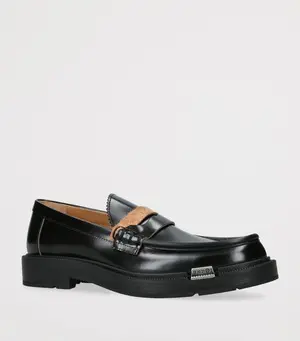 MAISON MARGIELA Leather Décortiqué Loafers - Black
