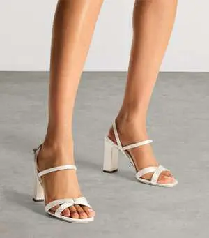 JIMMY CHOO Elsy 85 Heeled Sandals - Ivory